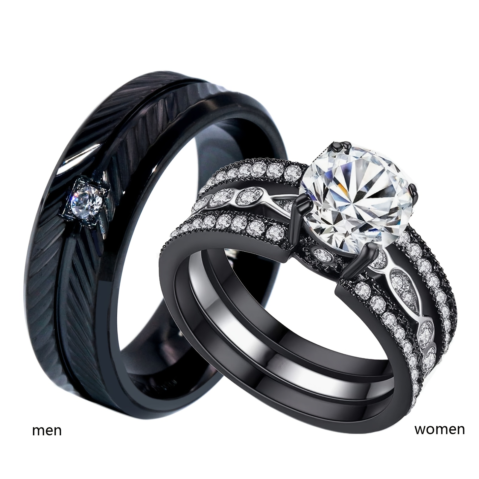 Matching gothic wedding rings 60 photos - Vianawedding.com