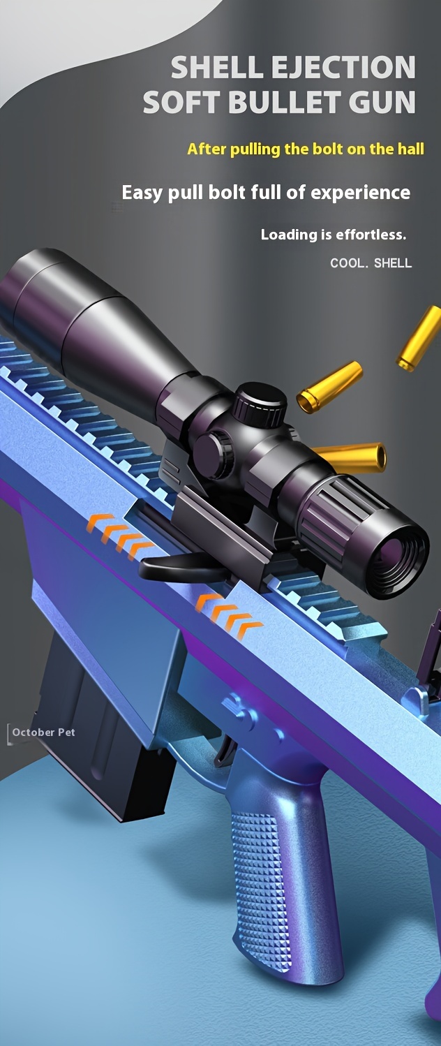 Large Children's Soft Bullet Gun Toy Sniper Gun Model Soft - Temu