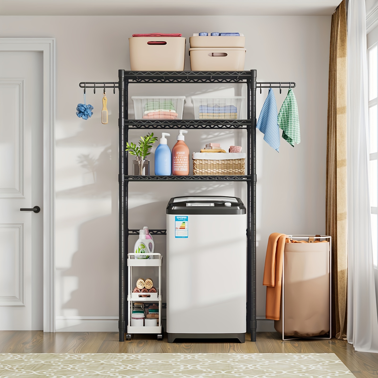 3 tier adjustable washer dryer shelf stainless steel laundry - Temu