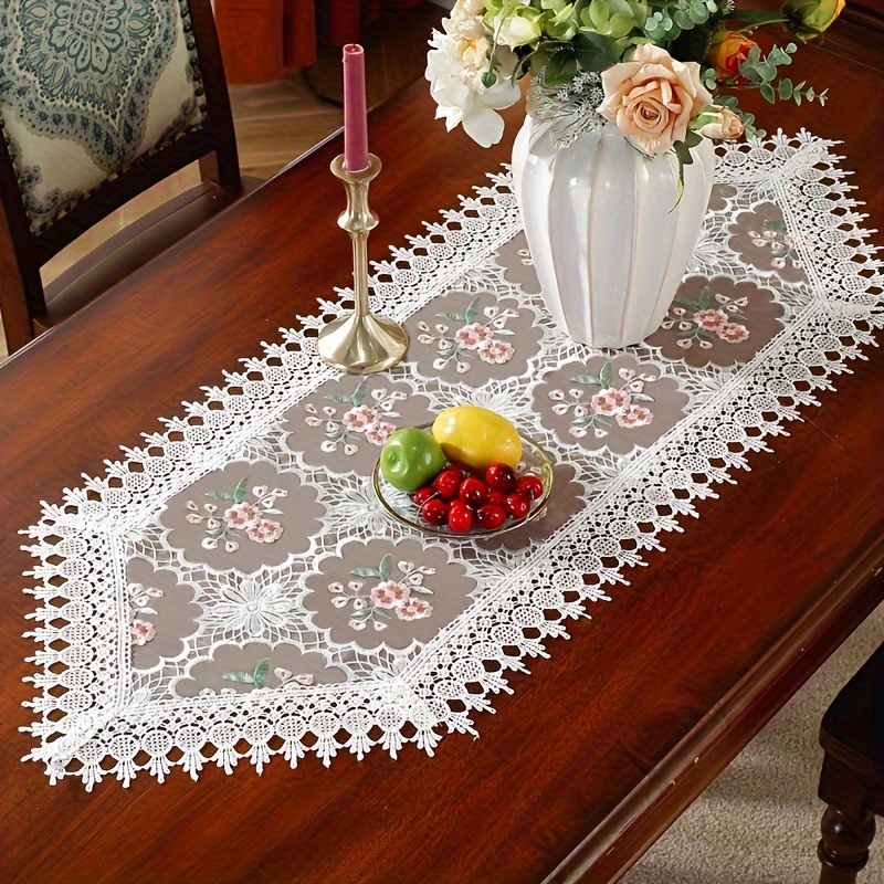 Table Runner Polyester Fiber White Organza Fabric Colorful - Temu Australia
