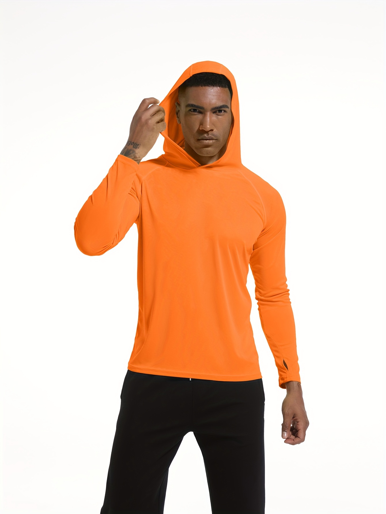 men s long sleeved hooded sun protection shirt prevent Temu United Kingdom