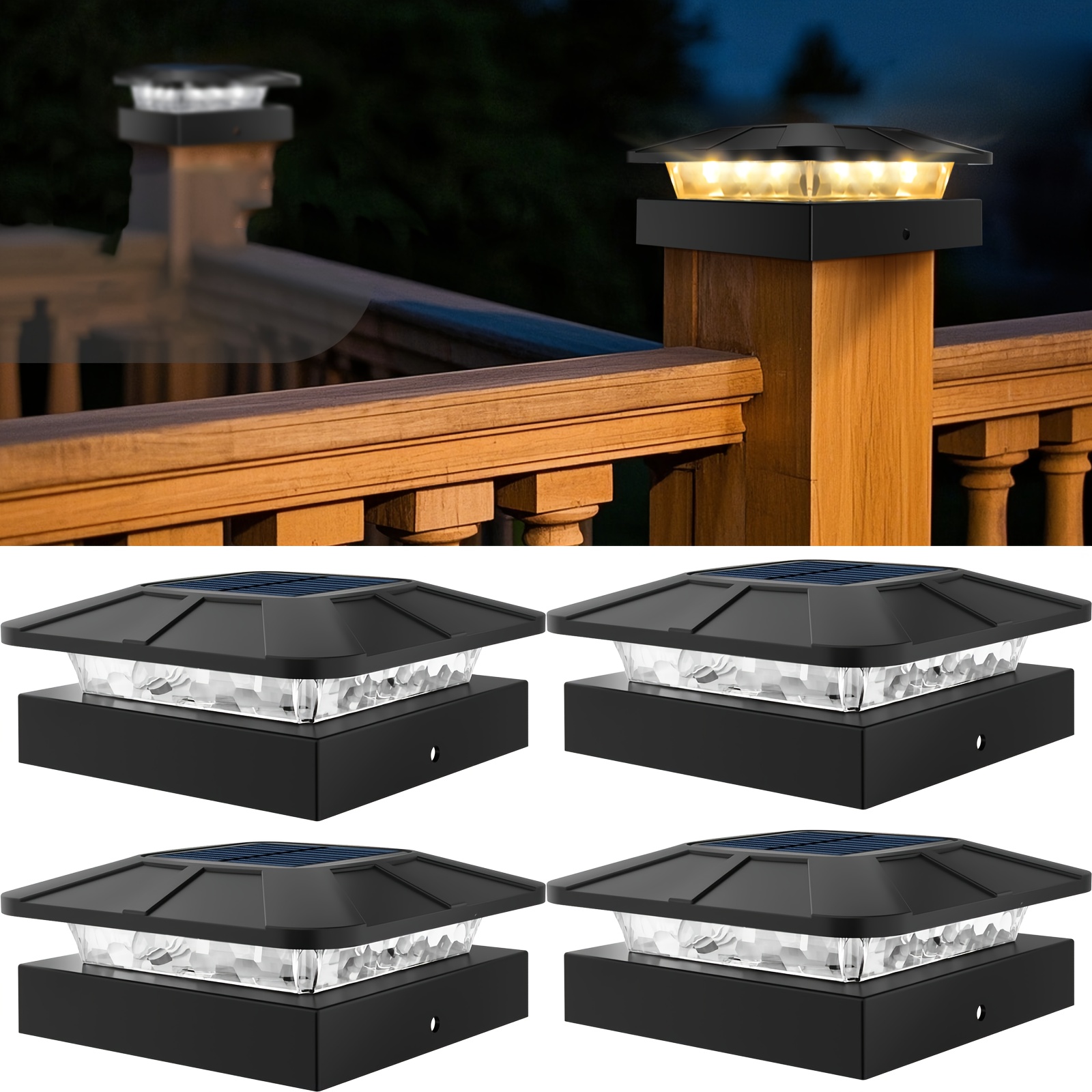solar post lights sold on Temu United States
