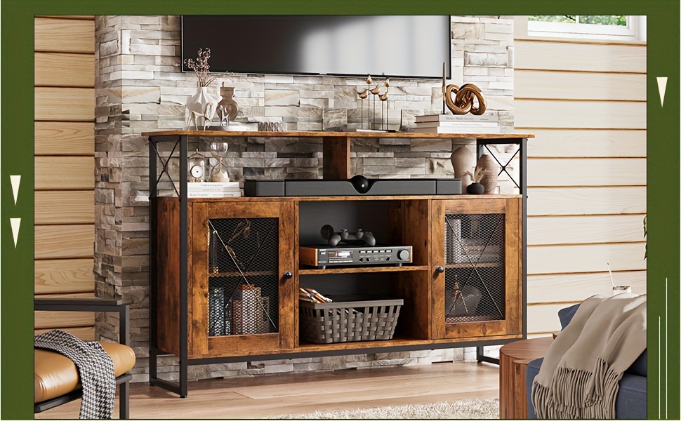 Tv Stand Tv Tall Entertainment Center Storage Temu