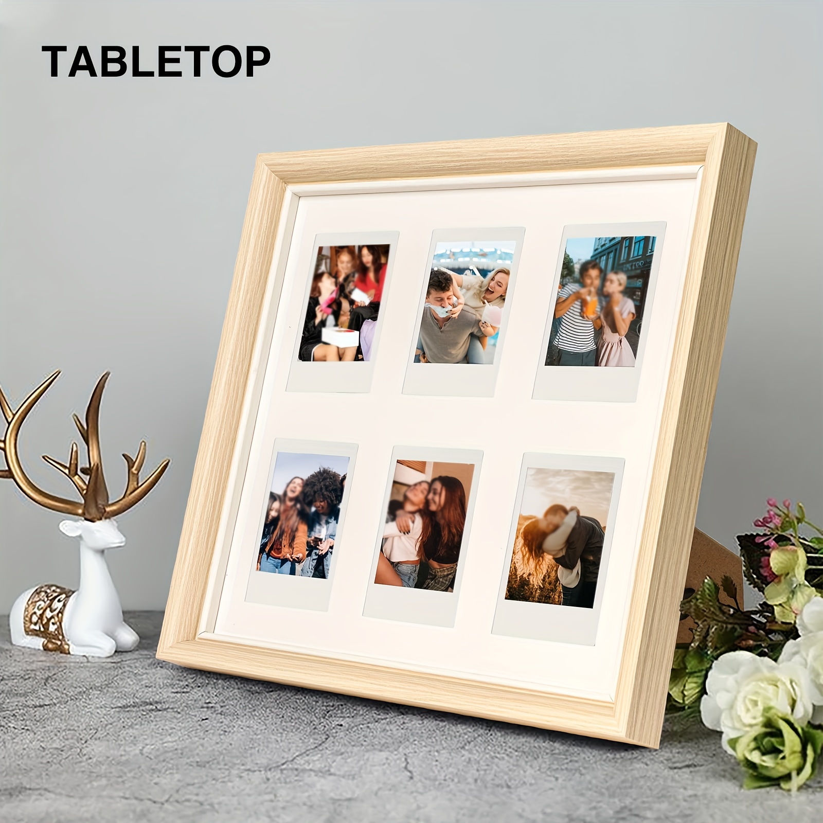 Vintage Wooden Collage Photo Frame Set With Multiple Openings - Perfect ...