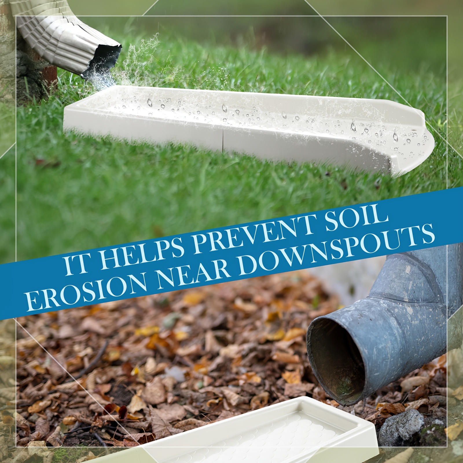 Downspout Splash Block Gutters Downspout Extensions Rain - Temu