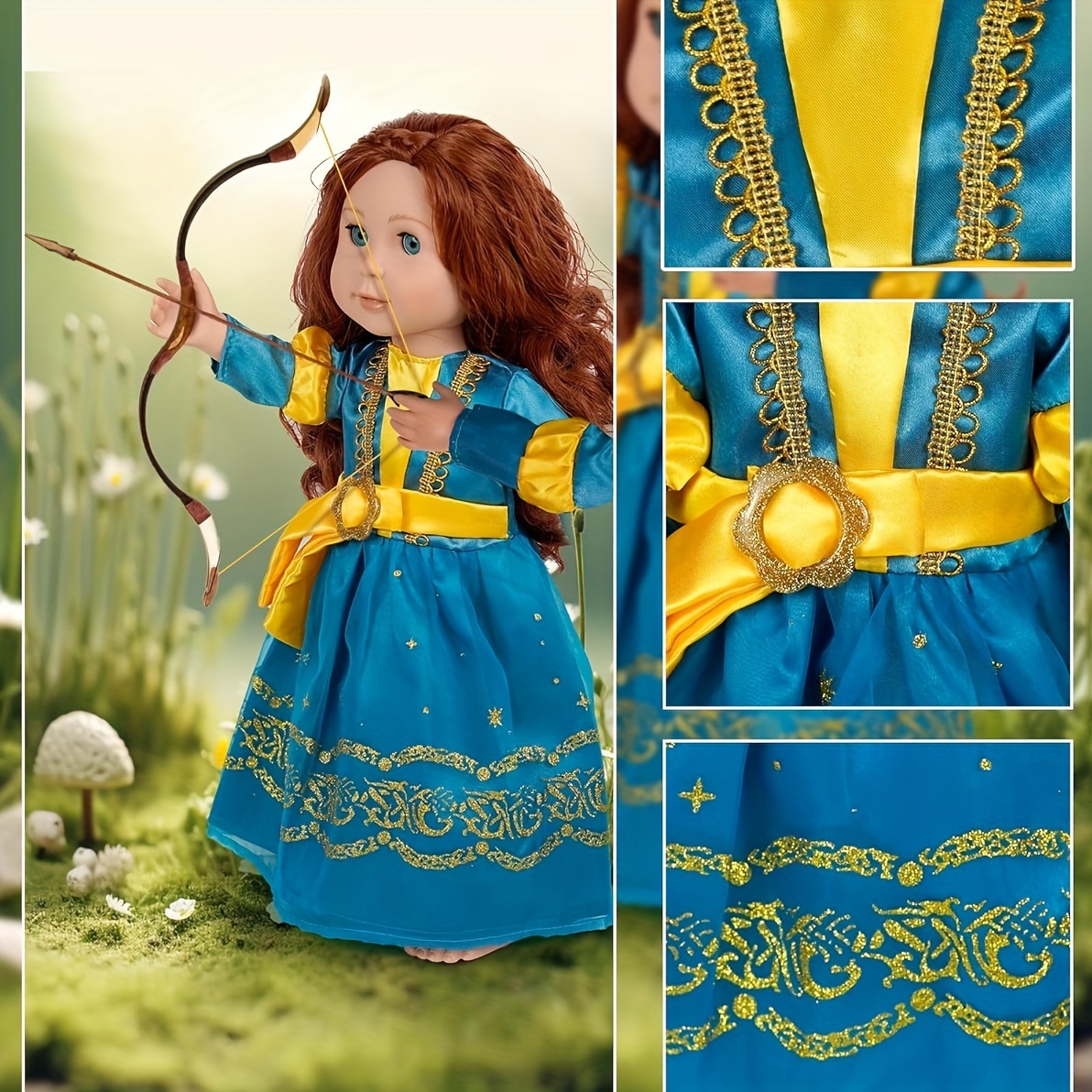 doll clothes accessories princess costume dress fits girl Temu United Kingdom