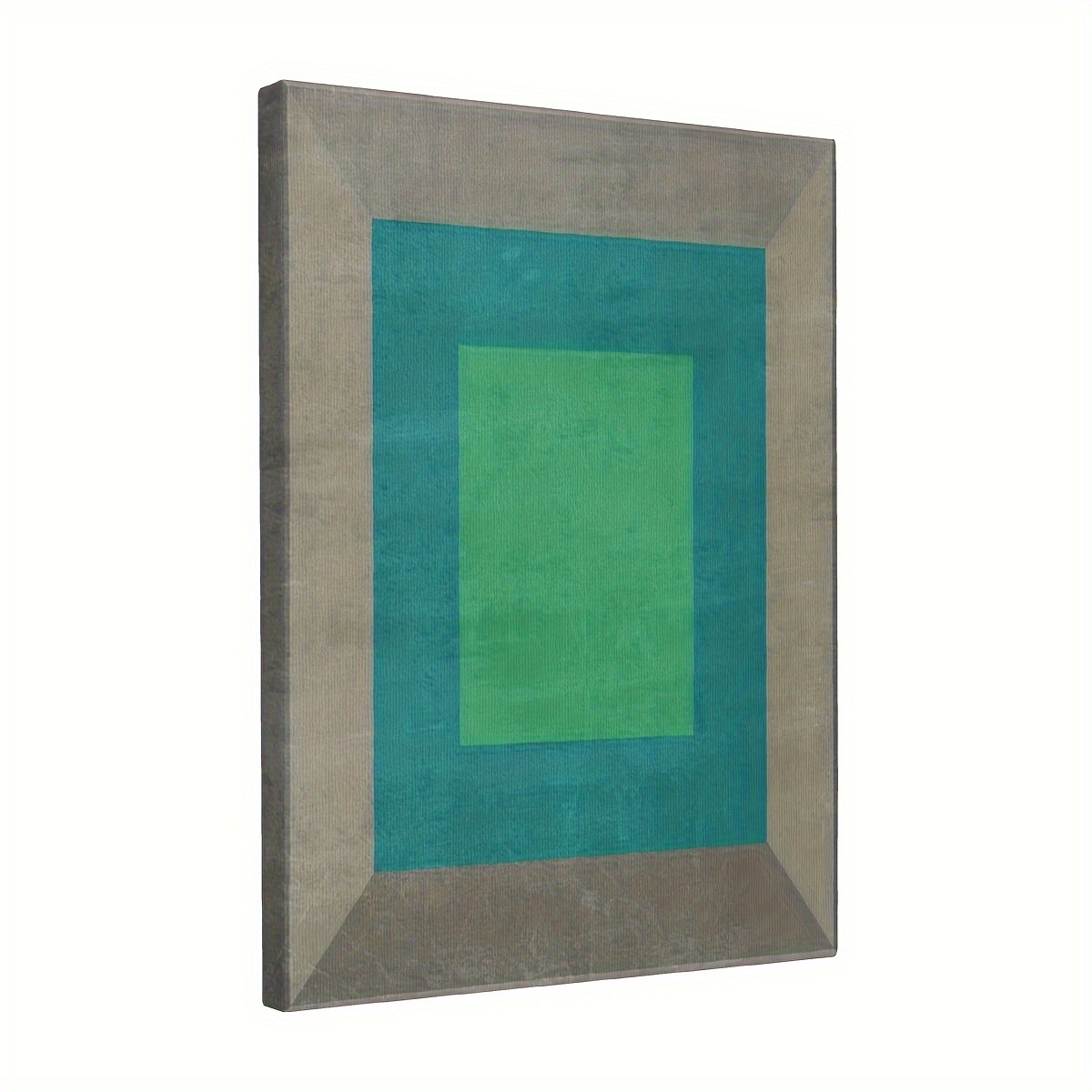 Framed Canvas Print Wall Art Teal Blue Green Square Abstract - Temu New ...