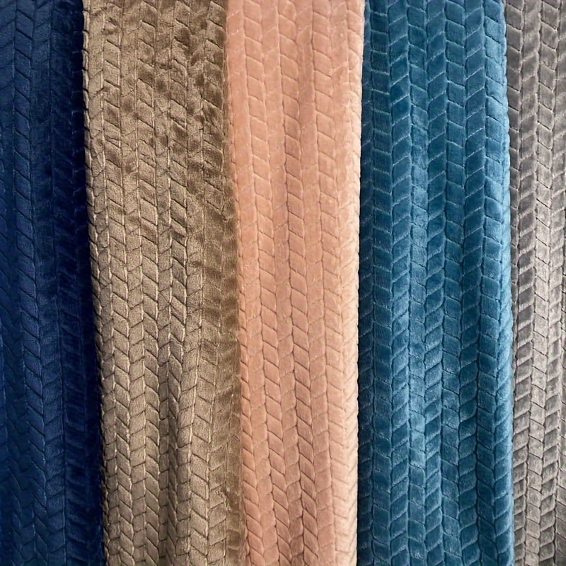 Flannel Wheat Ear Jacquard Blanket Nap Throw Blanket School - Temu ...