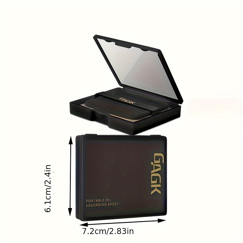 1pc/100 Sheets Oil Clear Blotting Paper With Powder Puff Oil Control ...