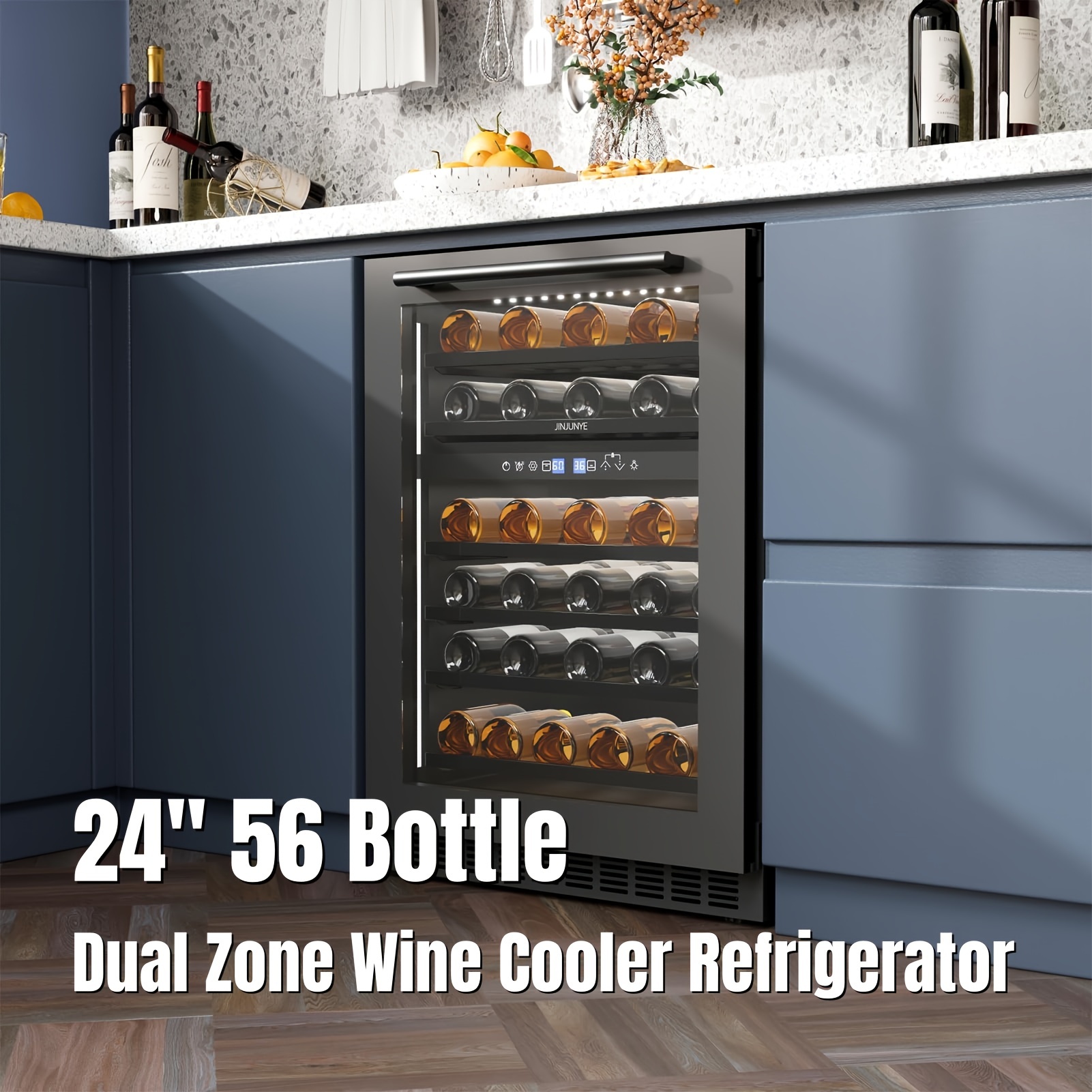Wine Cooler Refrigerator 56 Bottle Wine Fridge - Temu