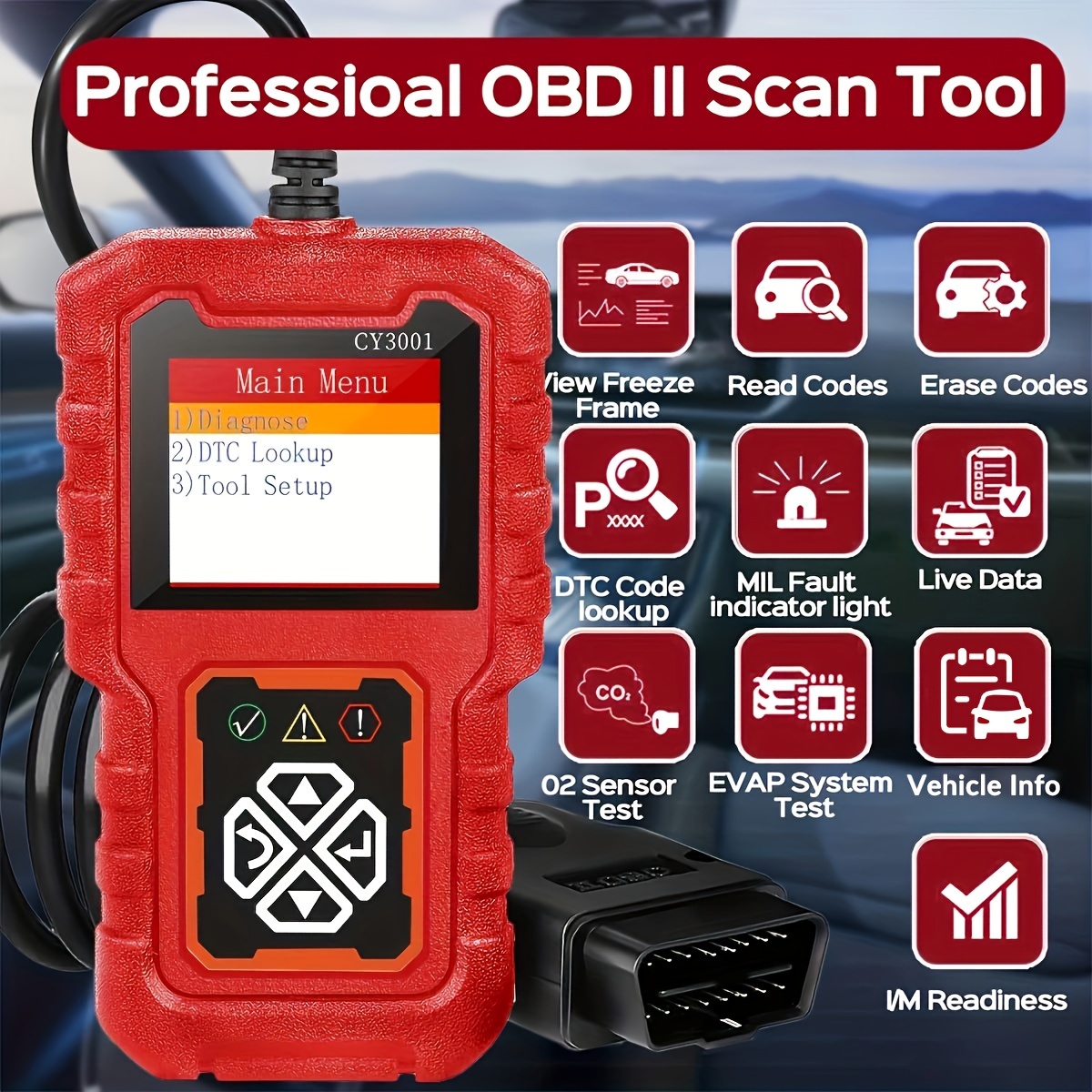 2024 Modelo Cy3001 Lector Códigos Obd2 Borrador - Temu Andorra