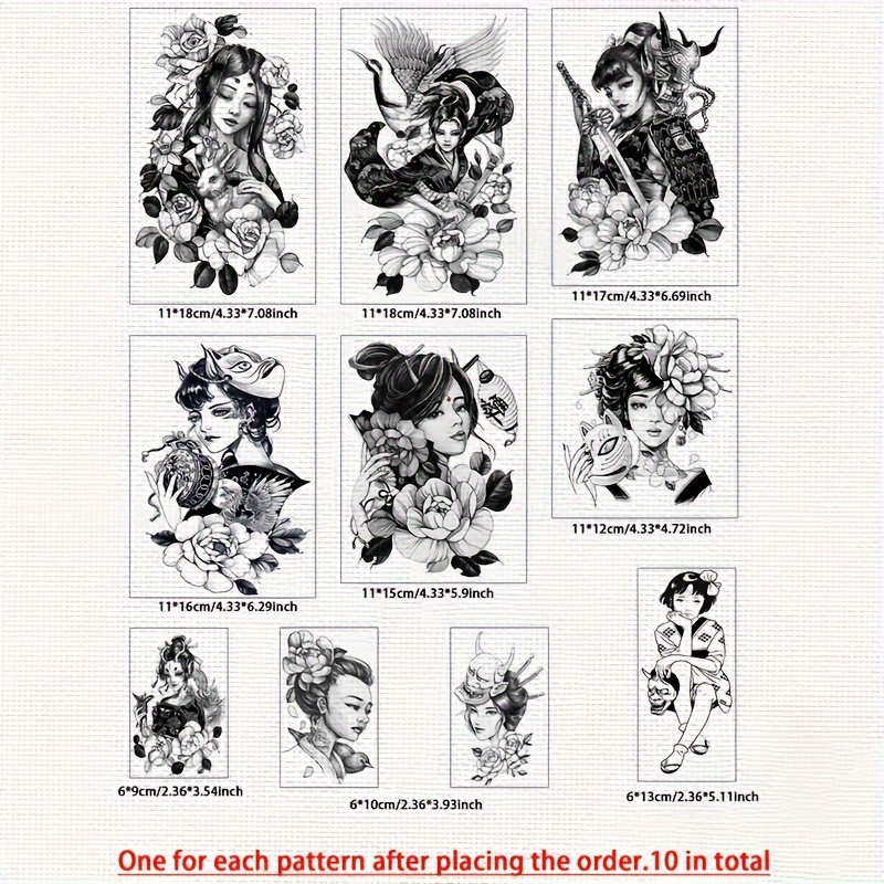 Retro Tattoo Stickers Fashion Colorful Cute Cartoon Style - Temu