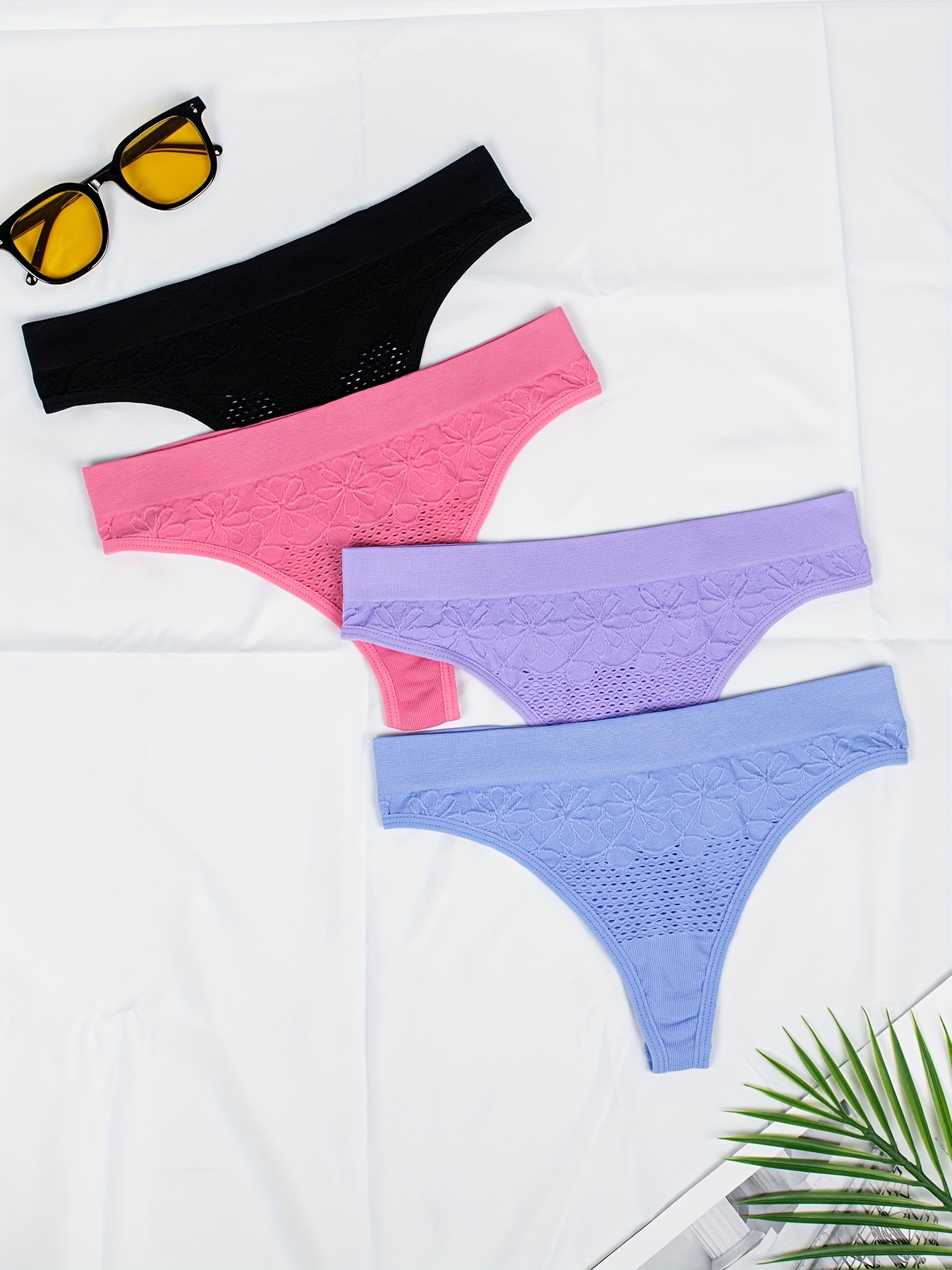 Seamless Hollow Thongs Soft Comfy Stretchy Intimate Panties - Temu Portugal