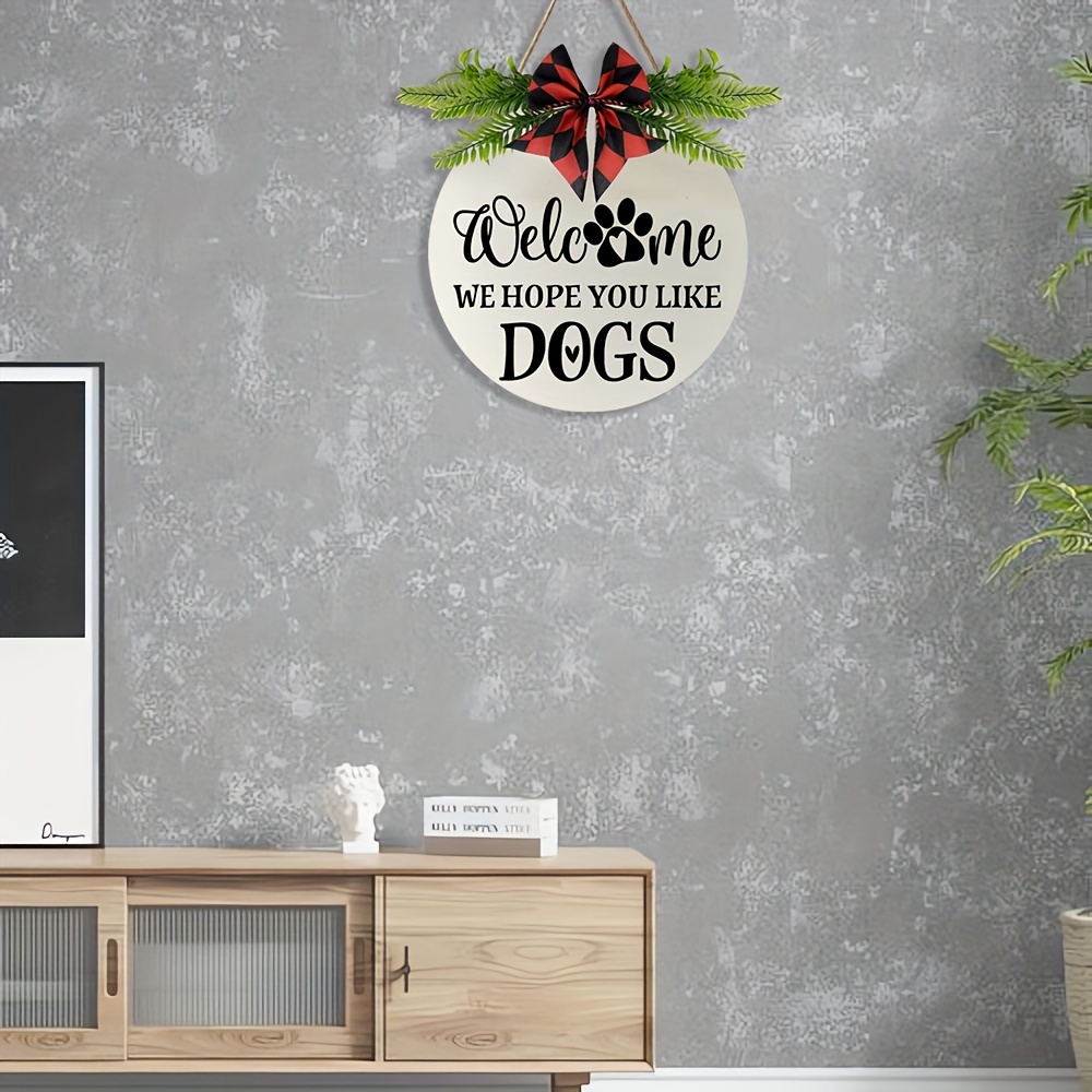 Welcome Like Dogs Sign Farmhouse Decor Front Door - Temu United Kingdom
