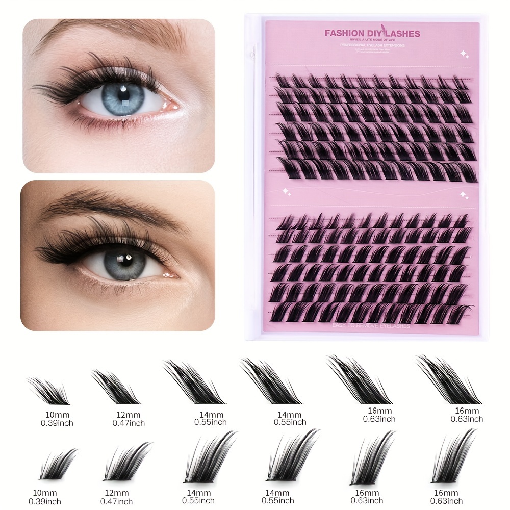 Diy Lashes 120 144 Clusters Large Capacity False Eyelashes - Temu Qatar