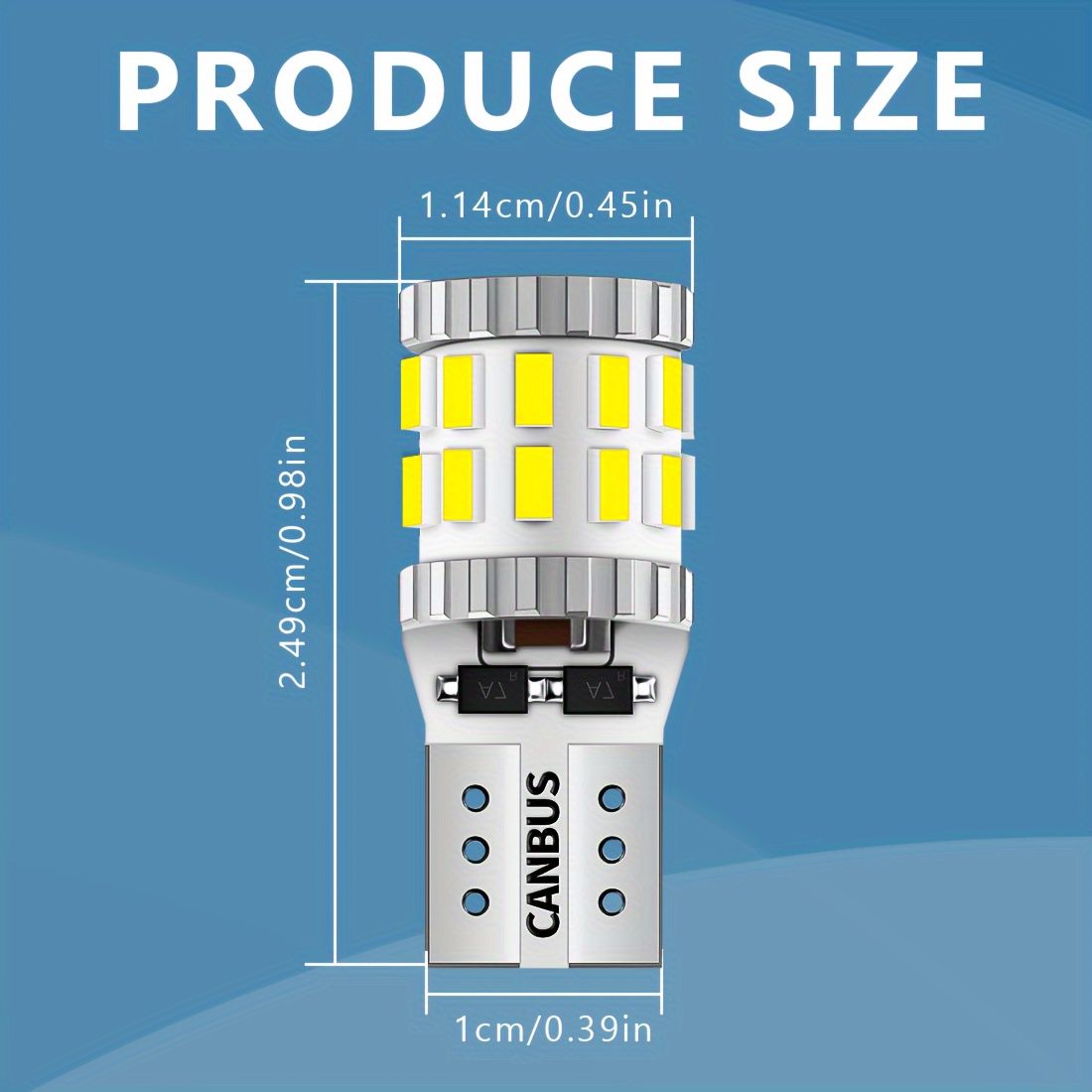 194 Led Bulbs White Canbus 168 2825 T10 W Led - Temu