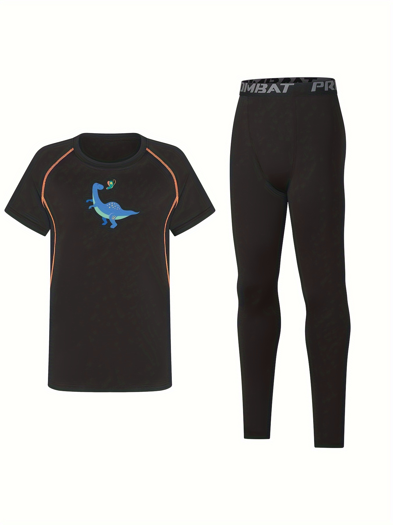 Cute Dinosaur Print Short Sleeve Quick drying Compression T - Temu ...
