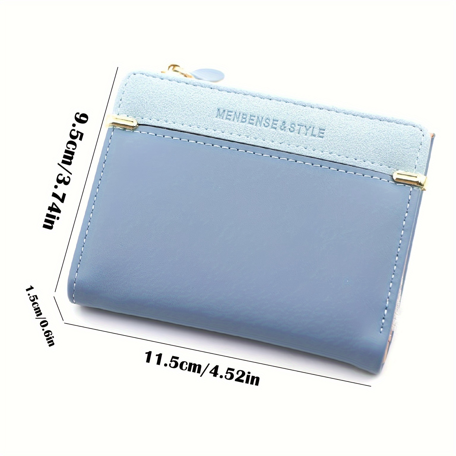 New Clutch Bifold Coin Purse Classic Colorblock Wallet Women - Temu