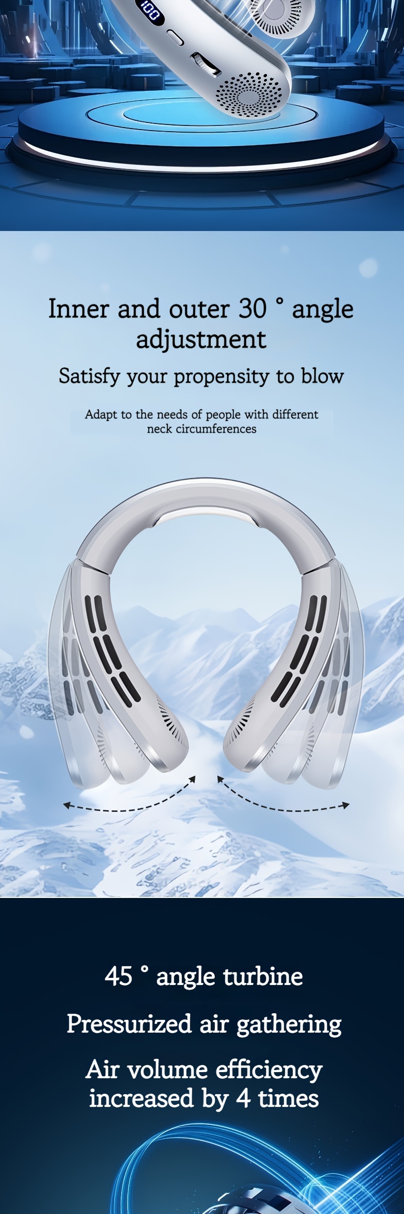 New Portable Usb Charging Lazy Small Fan Leafless Hanging - Temu