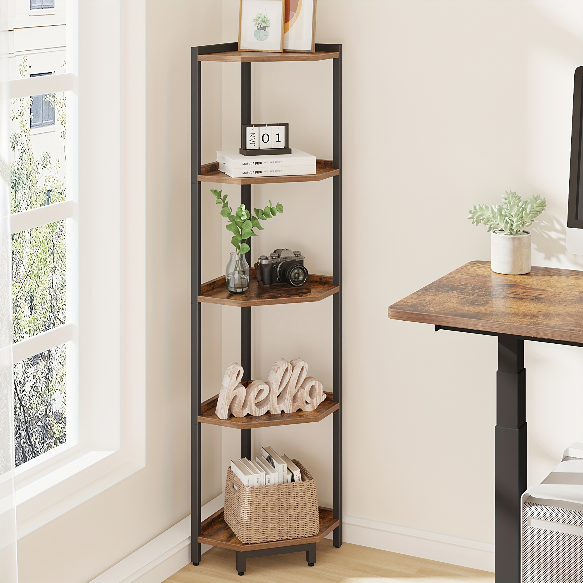 corner shelf stand corner bookshelf storage standing shelf Temu