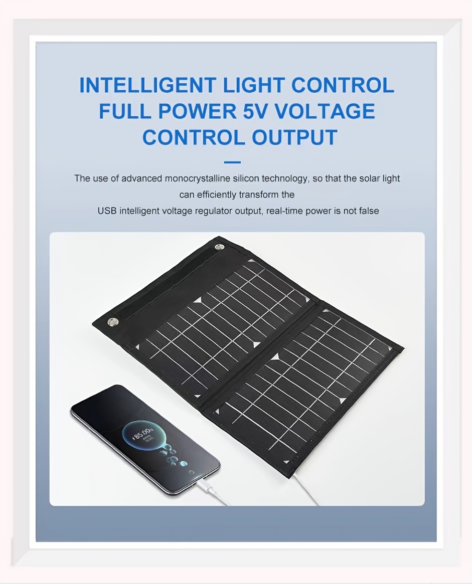 "high-efficiency" 25w Monocrystalline Silicone Solar Charger - Portable ...
