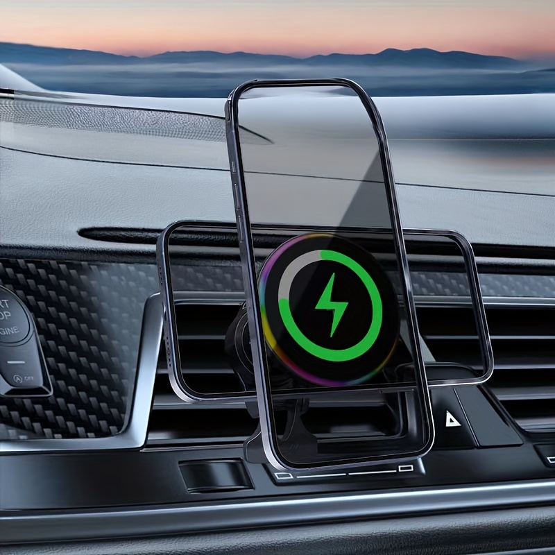 Car Wireless Charger Magnetic Phone Mount Designed - Temu