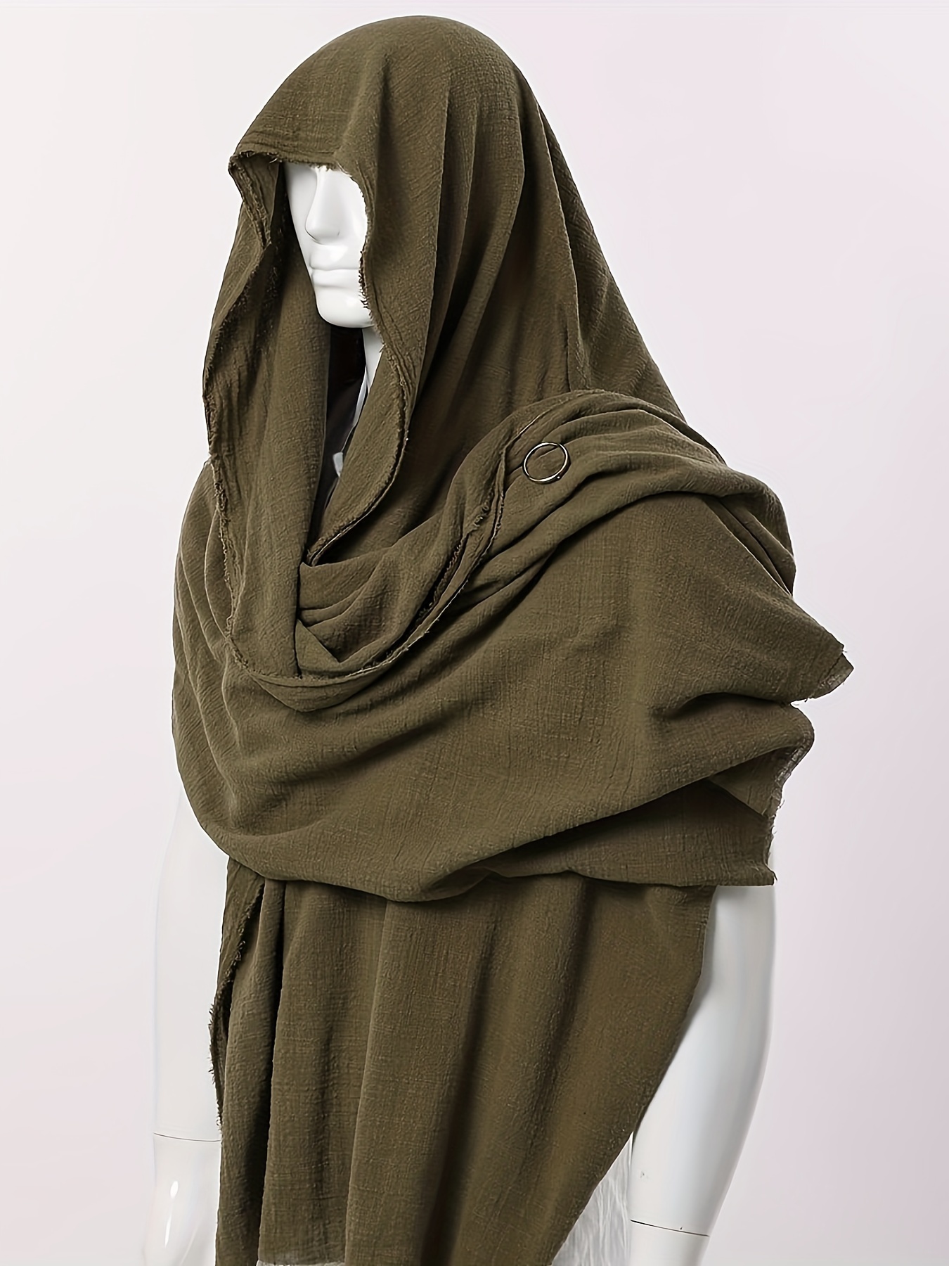 Renaissance Medieval Costume Men Shawl Scarf Shaman Cowl Cloak Cape ...