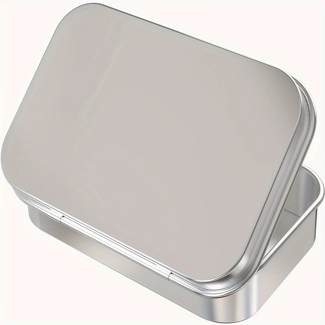 metal hinged tin box container mini portable small storage Temu United Kingdom