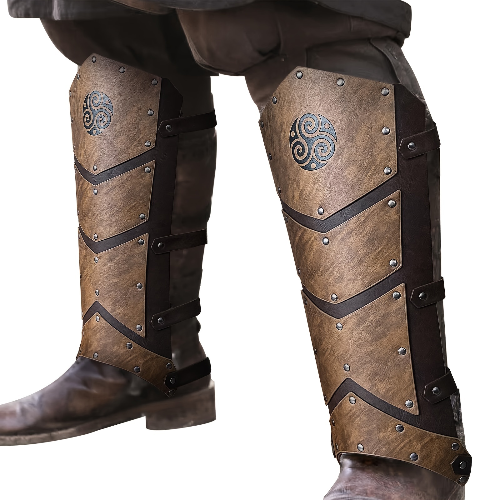 Viking Embossed Chest Medieval Leg Gaiters And Bracers Vintage Middle ...