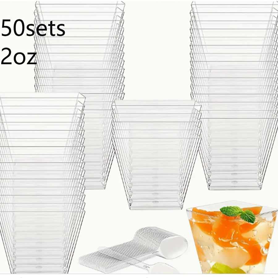 small plastic dessert cups sold on Temu United States