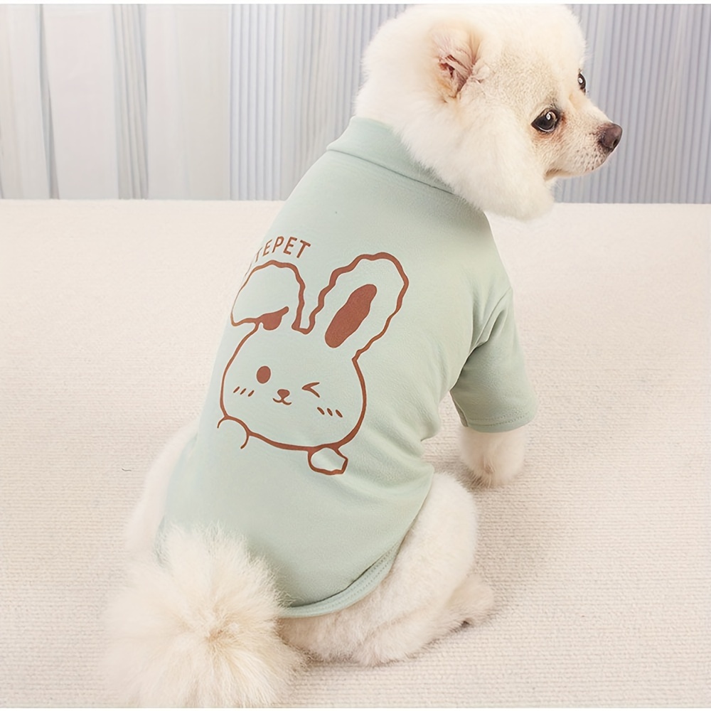Cute Cartoon Rabbit Print Sweater Suitable For Small Dogs In Autumn And ...