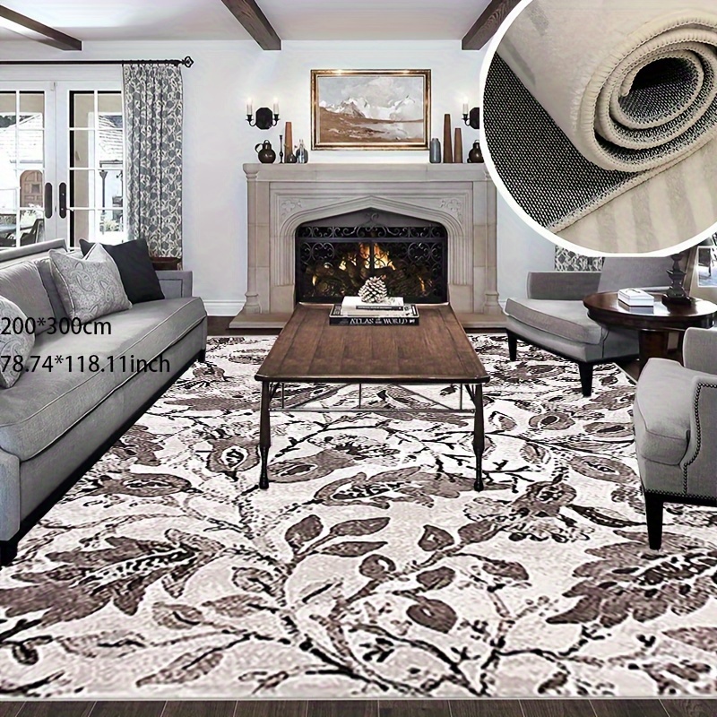 Living Room Bedroom Faux Cashmere Area Rug Abstract Turkish - Temu ...