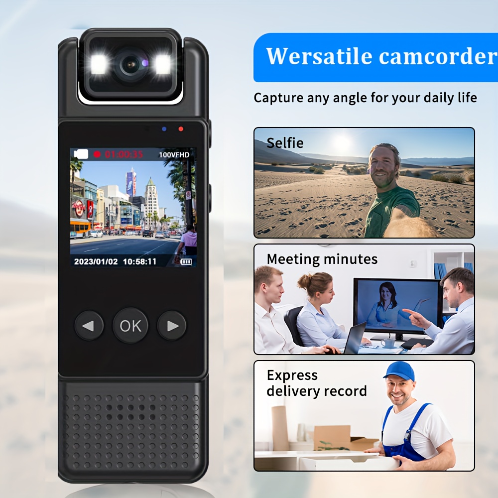 1080p Full Hd Body Worn Camera ° Rotatable - Temu United