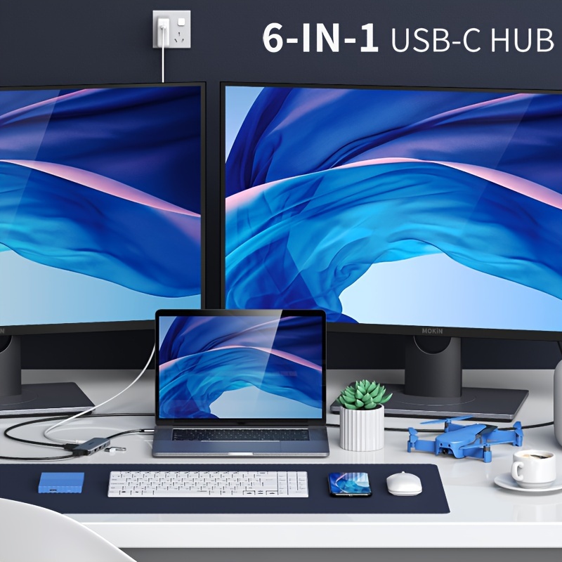 Mouc0412 Expansion Base Usb c Expansion 6 in 1 Usb C - Temu