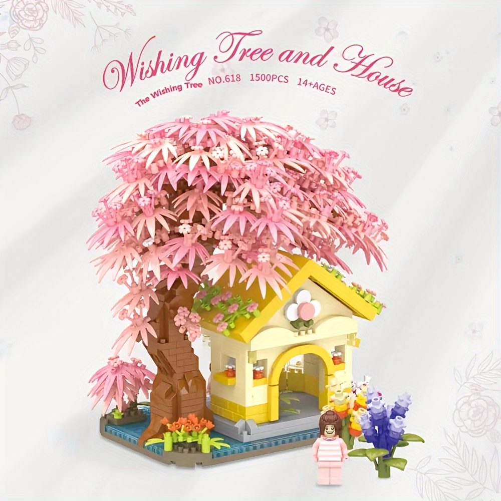 1500pcs Dream Cherry Blocks Suit Miniature Building Blocks Collection Model Suitable For ...