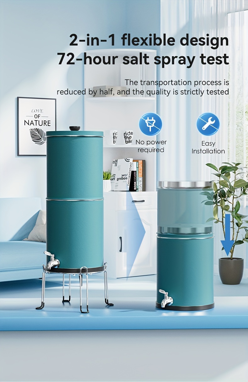 Gravity Water Filter System For Camping, Rv, & Outdoor, 2.25 Gal ...