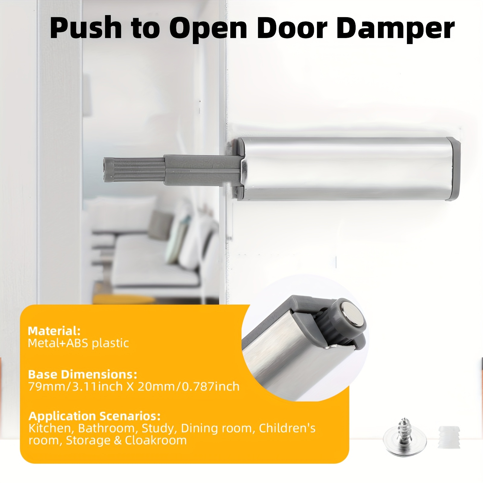 Drawer Dampers 5-Piece Soft Close Cabinet Dampers - Concealed Push To ...
