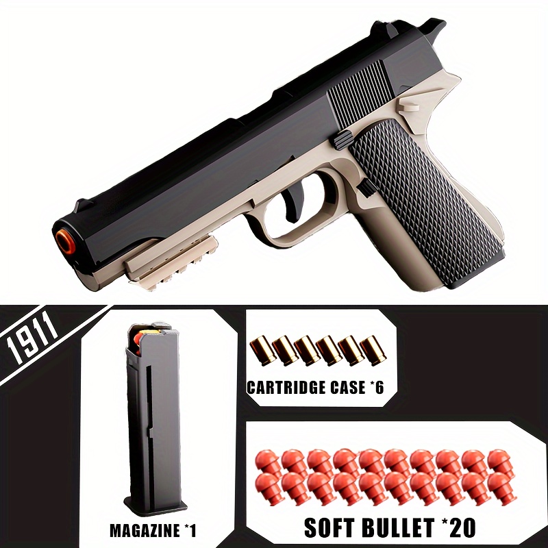 M1911 New Style Toy Gun Soft Clip Pistol [upgradeable - Temu
