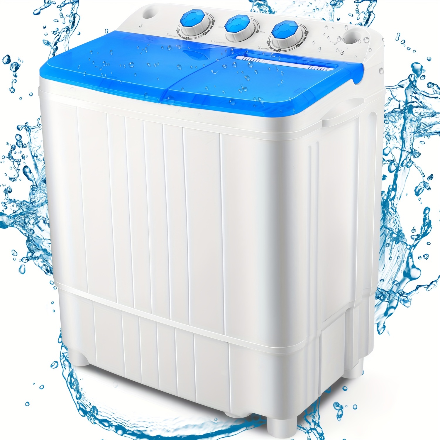 Portable Washing Machine 17.6lbs Twin Tub Compact Washer (11 - Temu