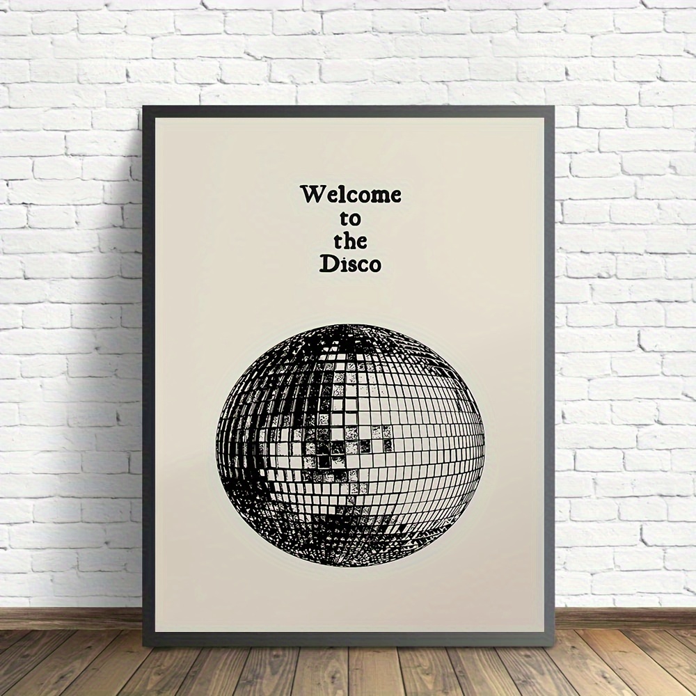 Welcome Disco Print Vintage Disco Ball Poster Aesthetic Wall - Temu ...