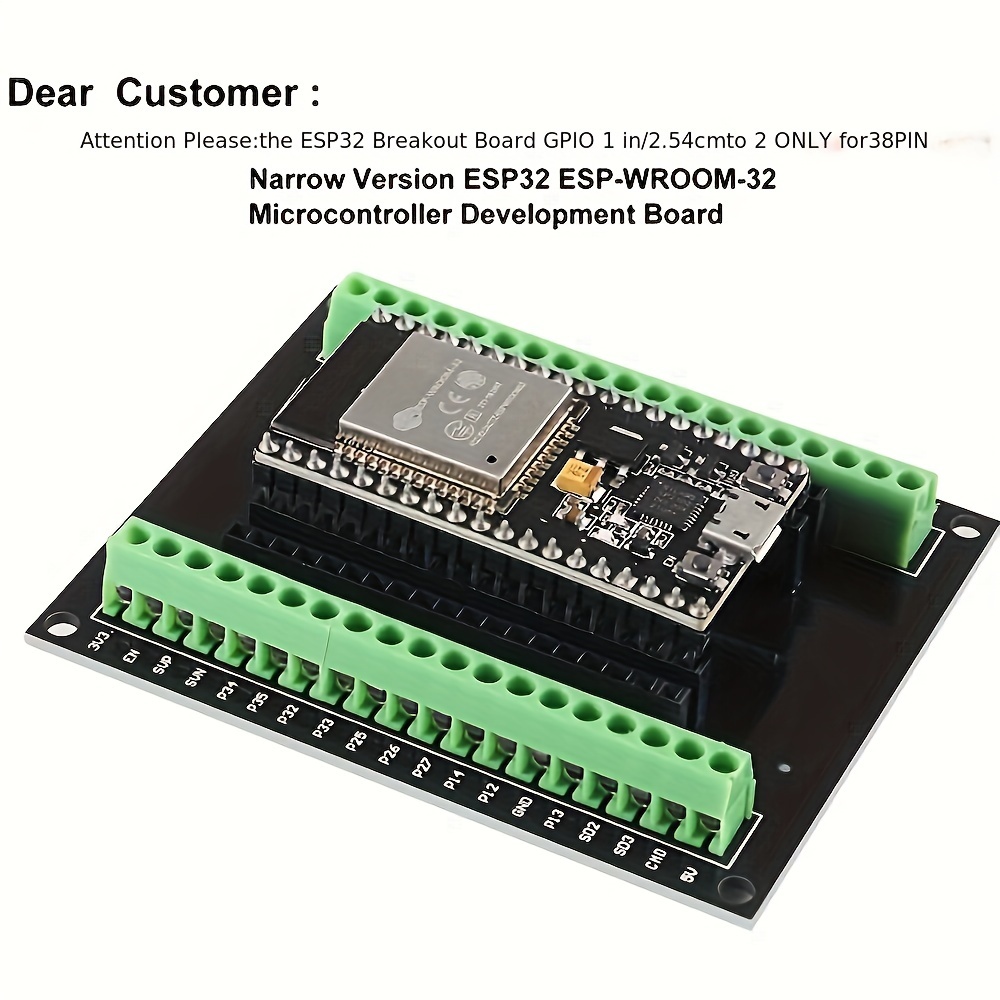 Esp8266 Esp32 Board Gpio 1 Into 2 Compatible With 38 Pins Esp32s Esp32 Development Board 2.4 Ghz ...