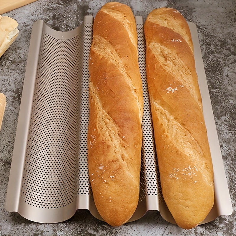 Baguette Pan 3 Loaves French Baking Loaf Mold Oven - Temu Australia