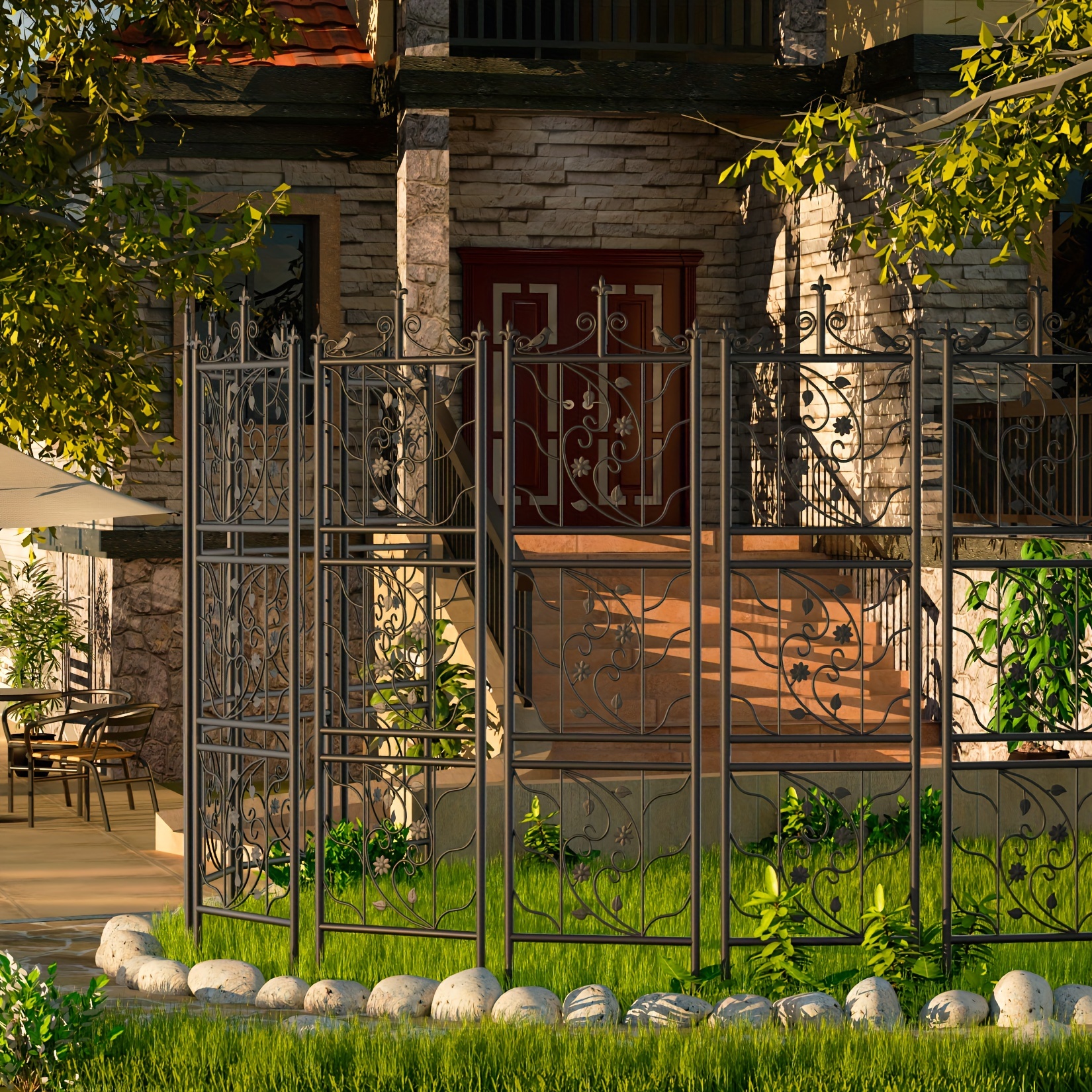 iron trellis sold on Temu United States