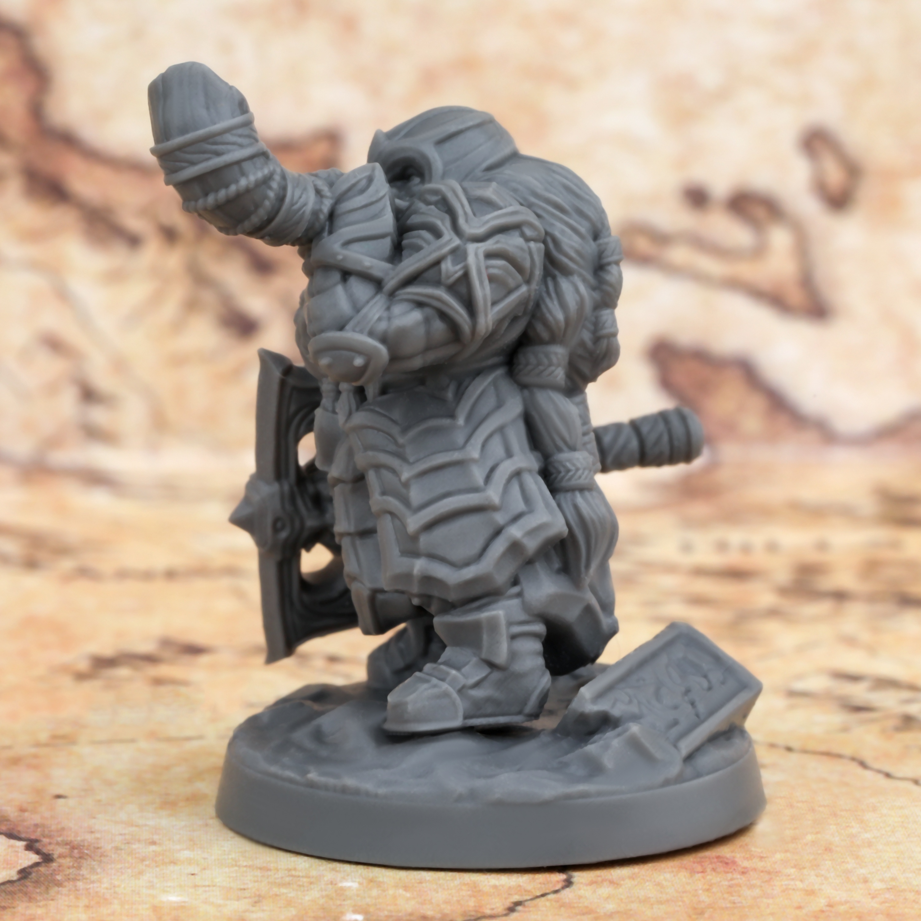 Stonebreaker Dwarf Resin Miniature - Paintable Male Fantasy Rpg Figure ...