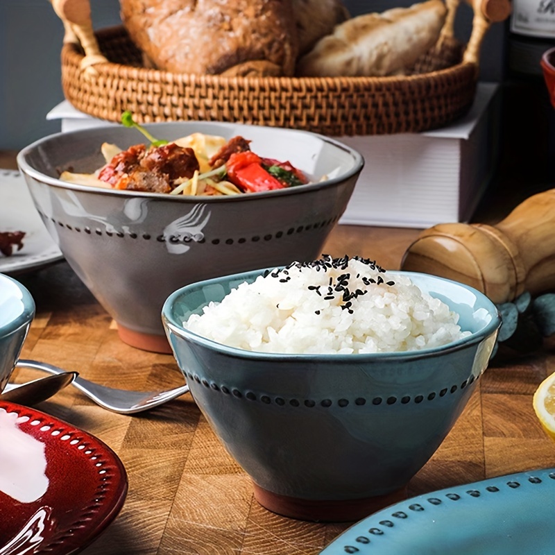 Σετ 4 κεραμικών μπολ στρογγυλά πιάτα σε ιαπωνικό στιλ μπολ - Temu Greece