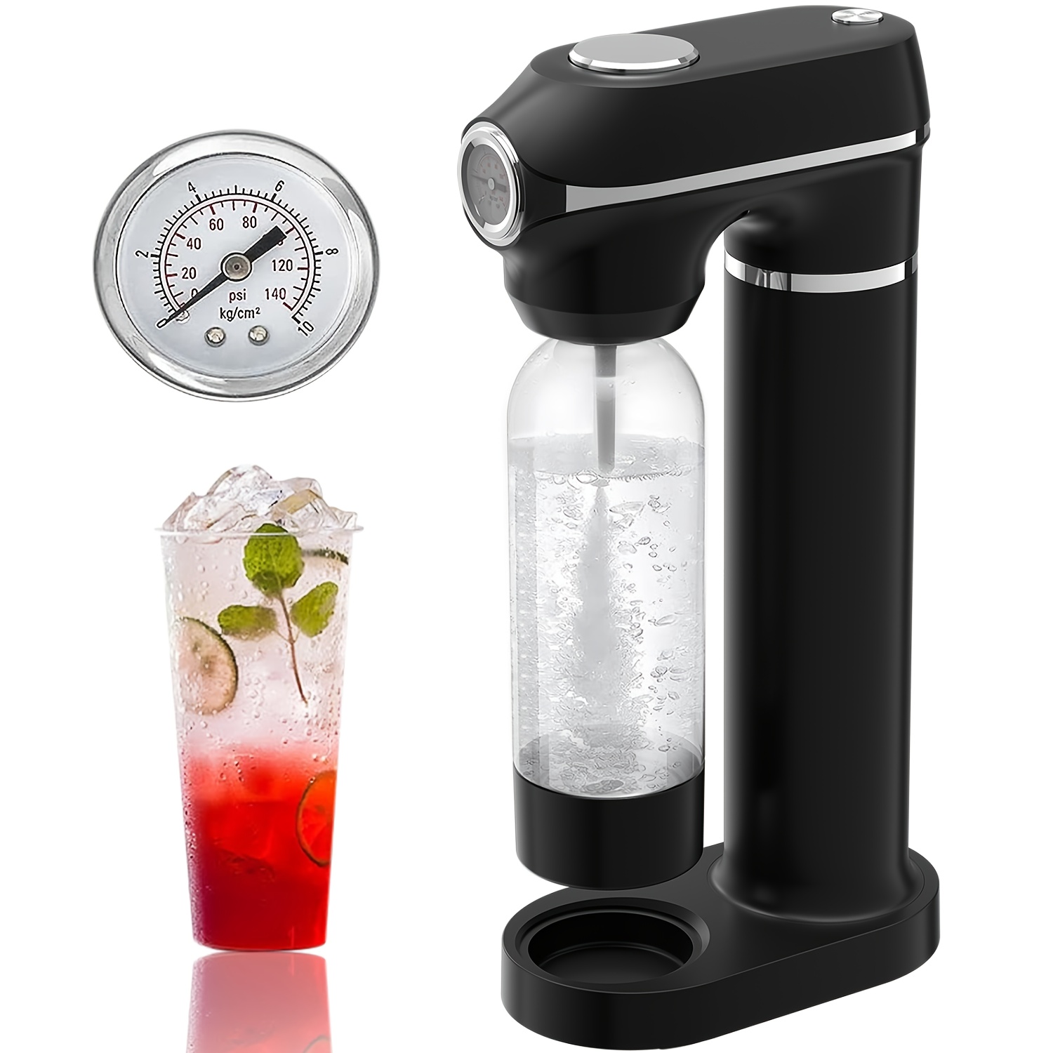 Soda Stream Bottles Custom KT-192 Soda Maker Desktop Carbonated Soda ...