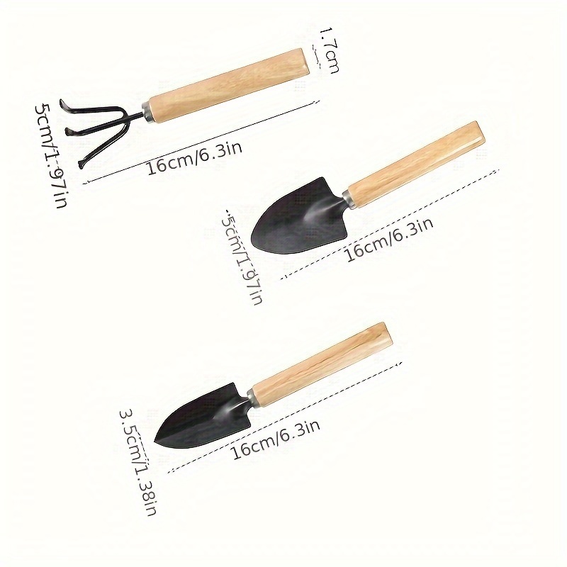 3-piece Garden Trowel Set, Metal Hand Shovel Tools For Planting ...