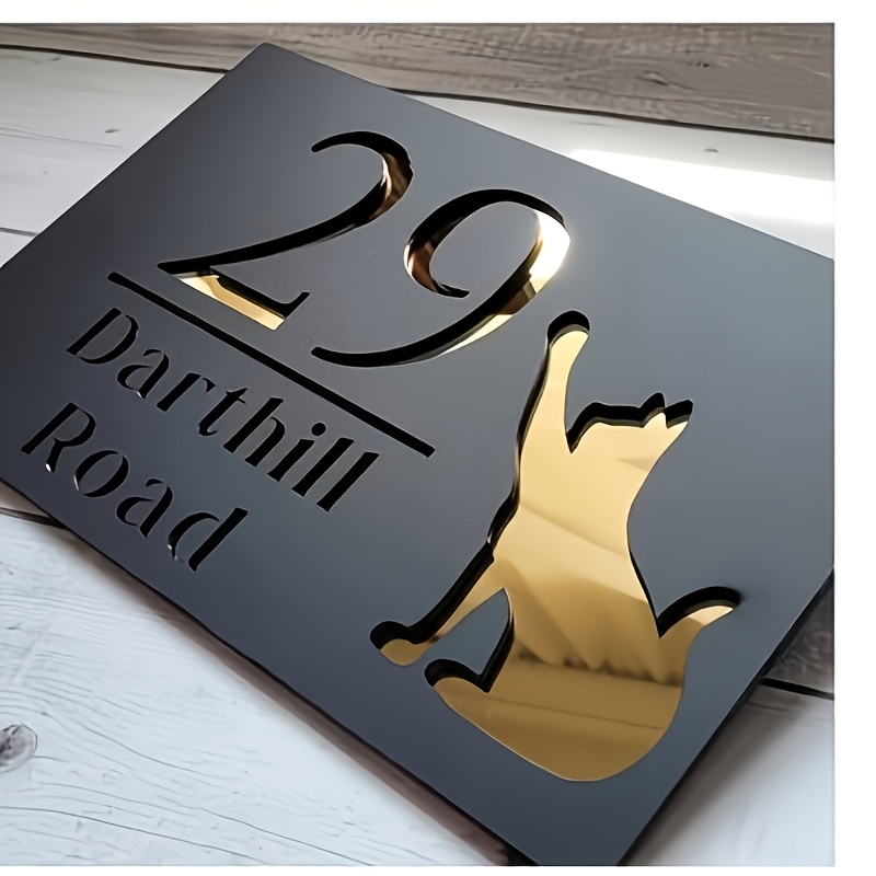 acrylic address signs sold on Temu United States