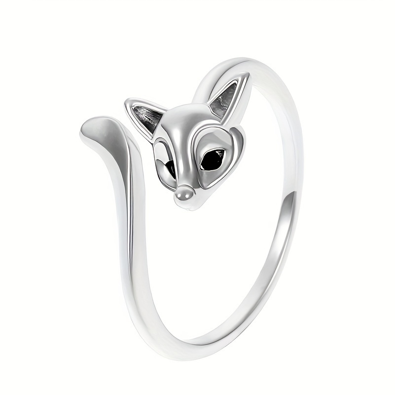 Cool Fox Adjustable Ring Creative Index Finger Ring Jewelry - Temu ...