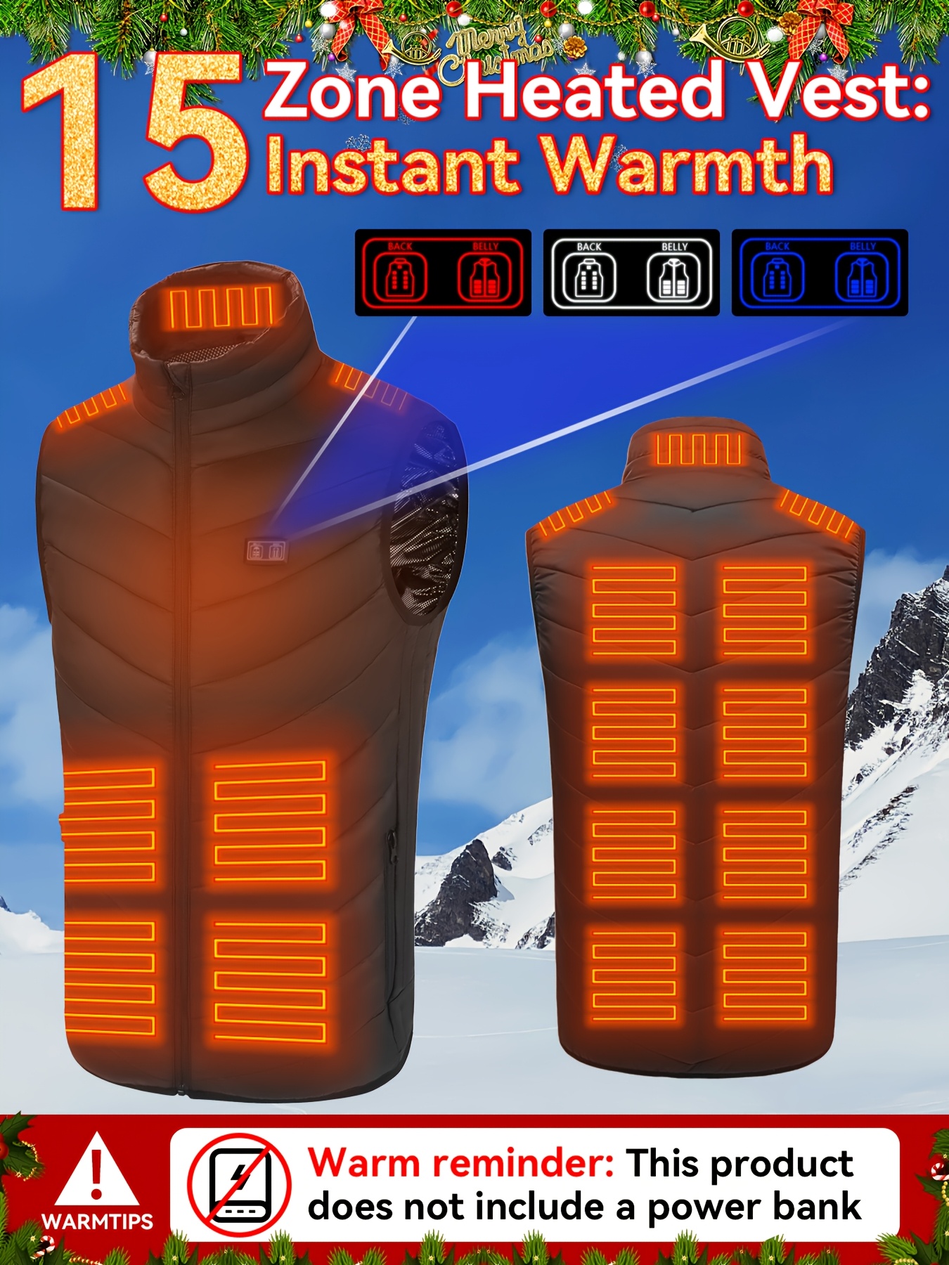 heated vest sold on Temu United States